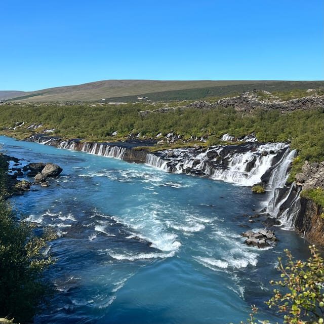 Hraunfossar, Barnafoss+Hvamsvik hot spring Private tour - Starting Point: Reykjavík Pickup