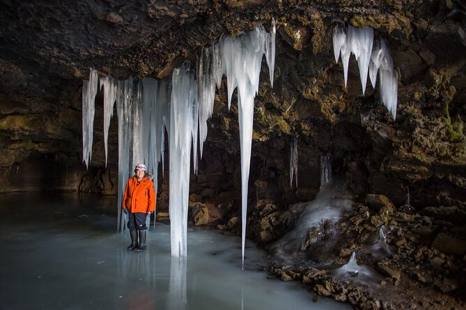 Ice Cave Lofthellir Exploration - a Permafrost Cave Inside a Magma Tunnel. - Marveling at the Captivating Ice Formations