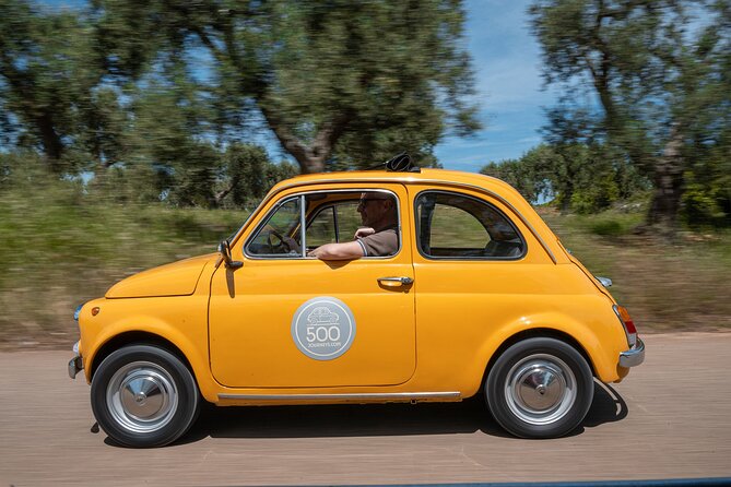 In Valle d'Itria on a vintage Fiat 500. Photo Quest Tour - The Driving Experience: What to Expect