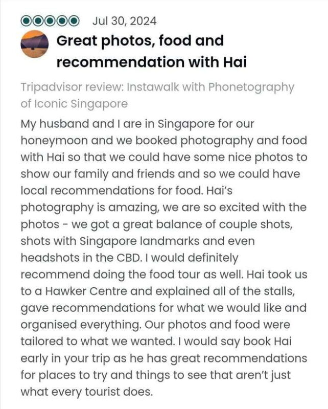 Instawalks of Iconic Singapore Photography Services - What You Can Expect During the Photo Walk