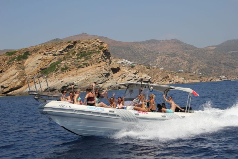 Ios Island: Speedboat Cruise from Mylopotas Beach - Unique Underwater Caves and Snorkeling