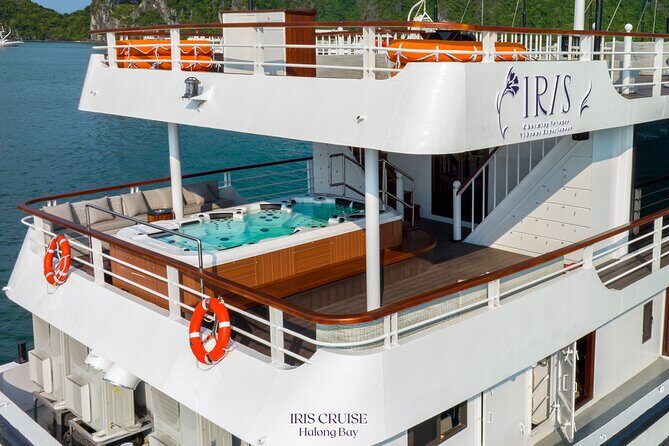 IRIS CRUISE - 5 Star Day Cruise - Halong Bay 1 Day - JACUZZI POOL - A Deep Dive into the Halong Bay Experience