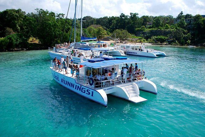 Jamaica Dunn's River Falls Party Cruise with Snorkeling - Key Points