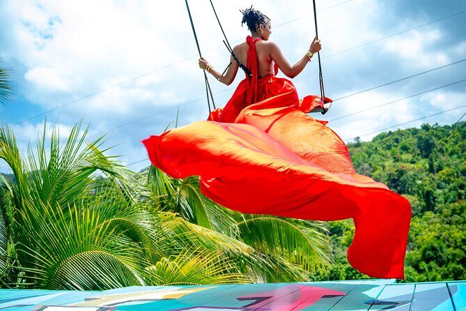 Jamaica Swing Drone Photoshoot with Dress Lunch and Transport - Practical Tips for Booking