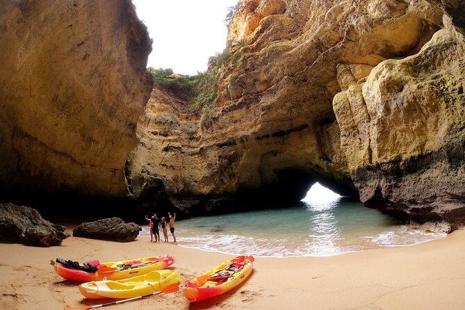 Kayak Tour to Benagil Cave & Marinha Beach - From Portimão - Kayaking to Marinha Beach