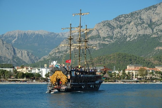 Kemer Pirate Boat Trip With Free Transfer From Antalya - Swimming, Sunbathing, and Onboard Activities