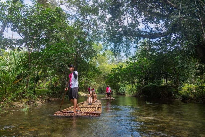Khao Lak: Bamboo Rafting, Elephant Feeding & Water Park Tour - Key Points