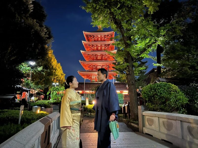 Kimono and Japanese Food at Asakusa Night - Frequently Asked Questions