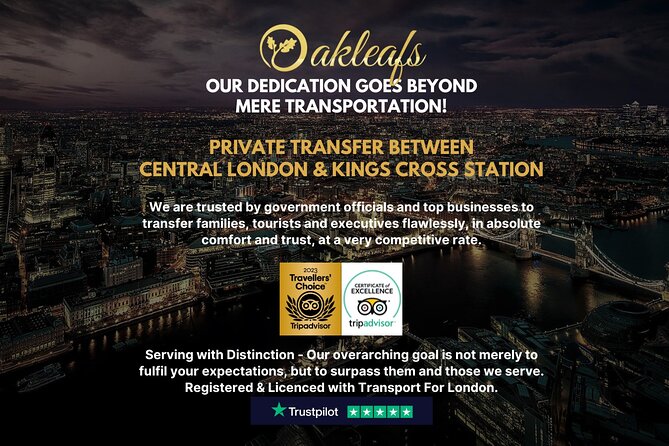 Kings Cross Station  Chauffeur/ Taxi - To & From Central London - Key Points