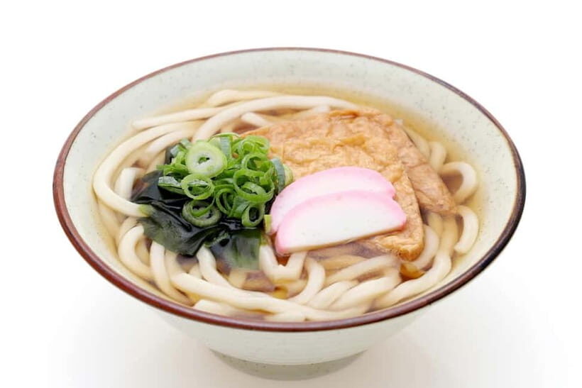Kitsune(fox) udon and seasoned rice in Kyoto - Exploring the Experience