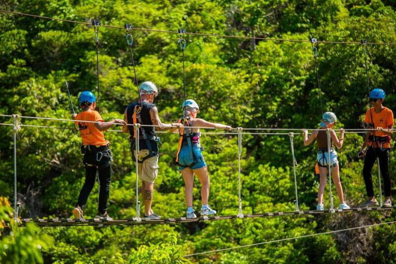 Ko Pha Ngan: Sky-High Zipline & Wang Sai Waterfall Views - Walking the Sky Bridge and Sky Bike