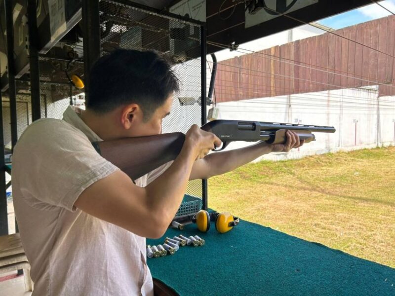 Krabi shgooting Shotgun pump action 10 shots - Key Points