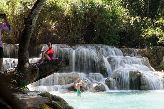 Kuangsi waterfall with sunset view Mekong cruiser Pakou Cave - An In-Depth Look at the Tour