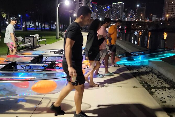 L.E.D. Light Kayak Miami City Lights - Exploring the Miami River