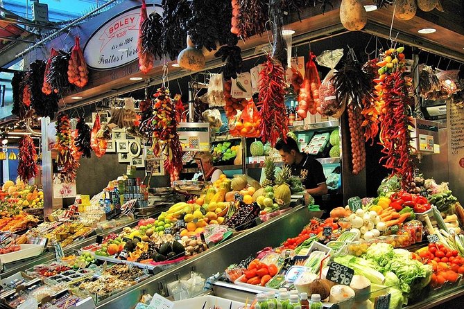 La Boqueria Market and Paella Cooking Class in Barcelona - Market Tour