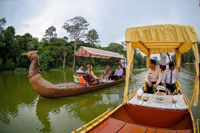 Late afternoon Angkor Gondola Tour with champagne and canapés - Key Points