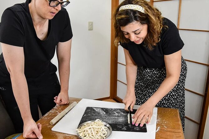 Learn to Make Home Style Tempura Udon and Gyoza - Enjoying the Completed Meal