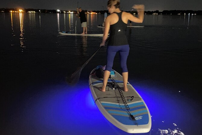 LED Glow in the Dark Clear Kayak or Clear Paddleboard in Paradise - Capturing the Breathtaking Skyline of Orlando