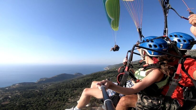 Lefkada paragliding tandem flighs/ Kathisma beach - The Sum Up
