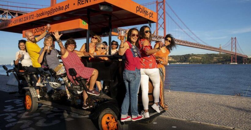 Lisbon: Fun Beer Bike by the Seafront - Key Points