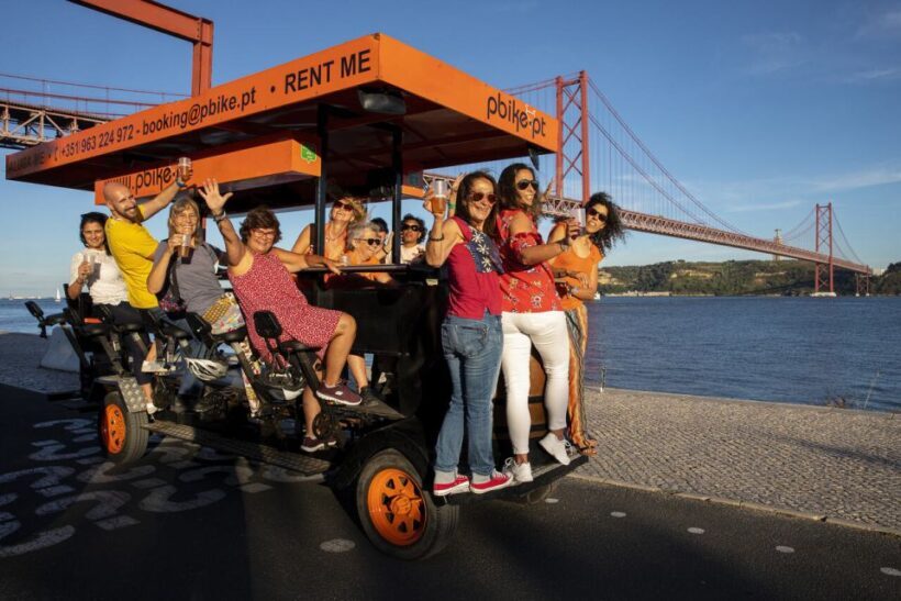 Lisbon: Fun Beer Bike by the Seafront - The Experience in Detail