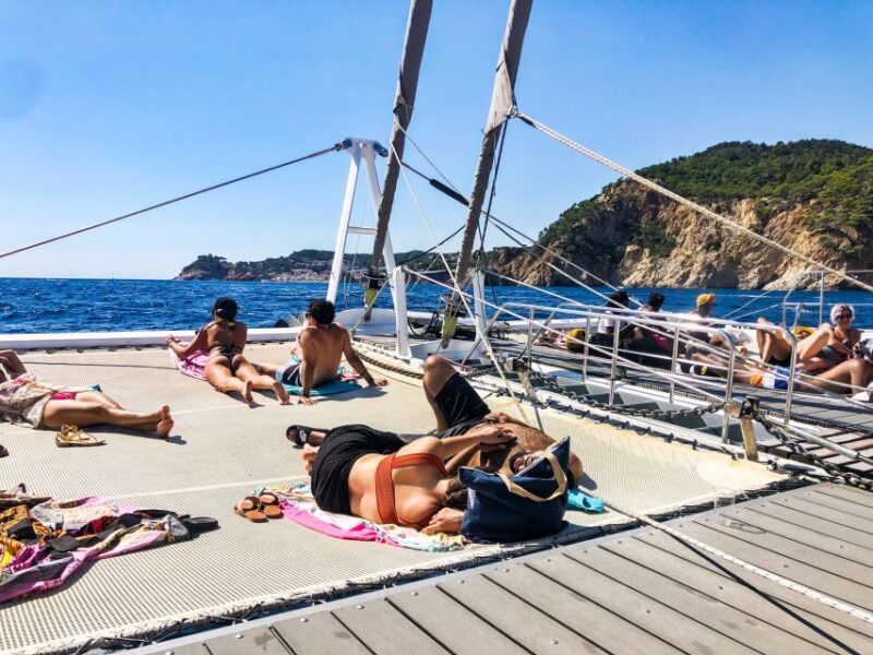Lloret de Mar: Catamaran Sailing Cruise with BBQ and Drinks - Key Points