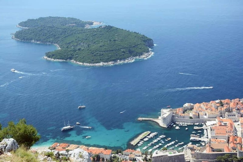 Lokrum Island with BLUE cave and panoramic view of Old town - Key Points