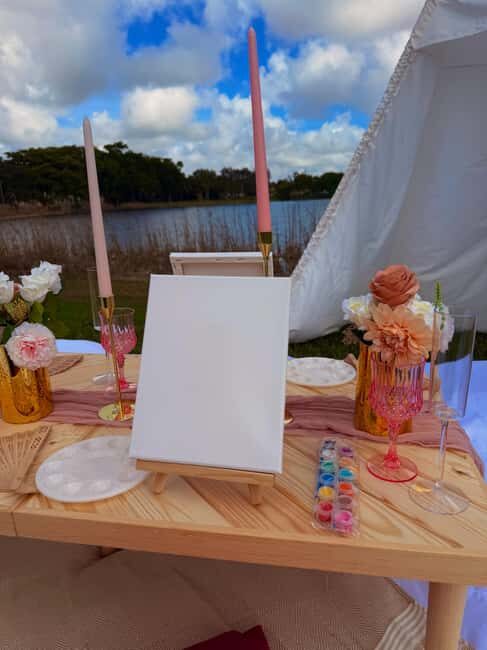 Luxury Outdoor Sip & Paint Experience- Near Miami - An Introduction to a Different Kind of Creative Outing