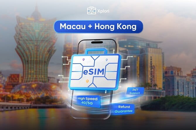 Macau and HongKong eSIM (3 to 30 Days. Up To 60GB of data) - Key Points