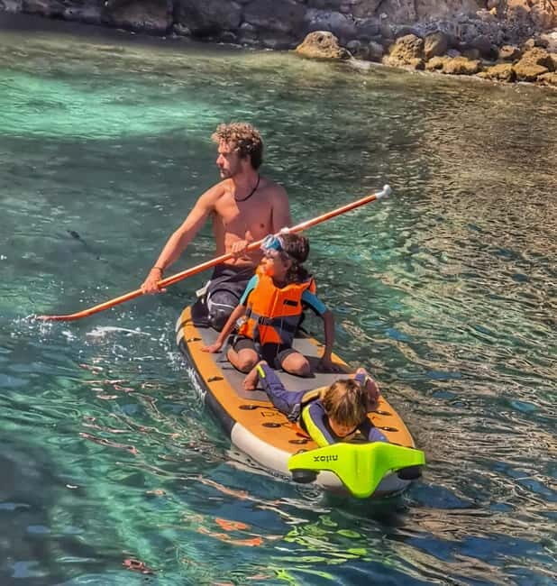 Mallorca: Private Watersports Boat. LUNCH Drinks SUP, Tubing - An Overview of the Experience