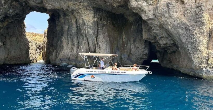 Malta:Gozo,Comino,Crystal/BlueLagoon&Caves Private Boat trip - Key Points