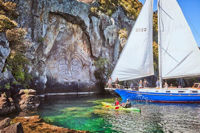 Maori Rock Carvings - Taupo Sailing Adventures - Kindred Spirit - Key Points