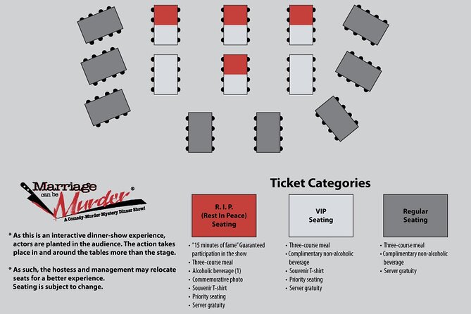 Marriage Can Be Murder Dinner Show in Las Vegas - Accessibility Features