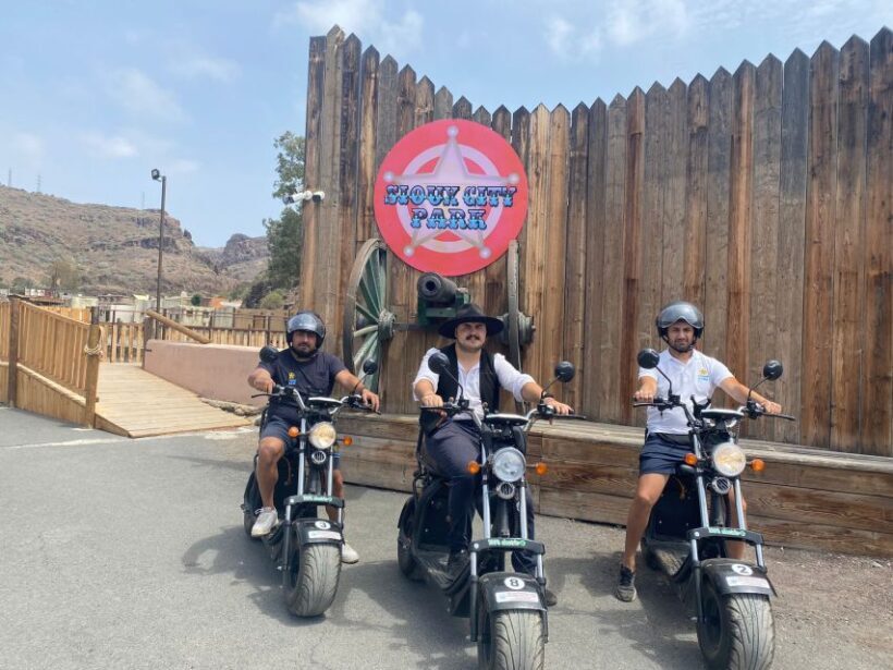 Maspalomas: E-Scooter or E-Bike Tour+Western Town Sioux City - Key Points