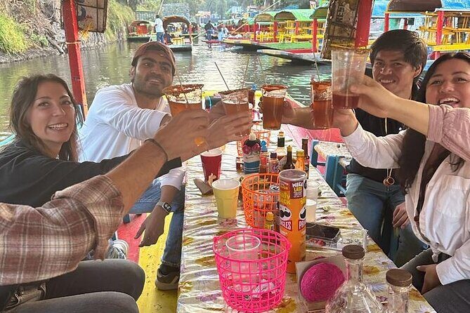 Mexico City boat tour food and unlimited drinks priority boarding - Key Points