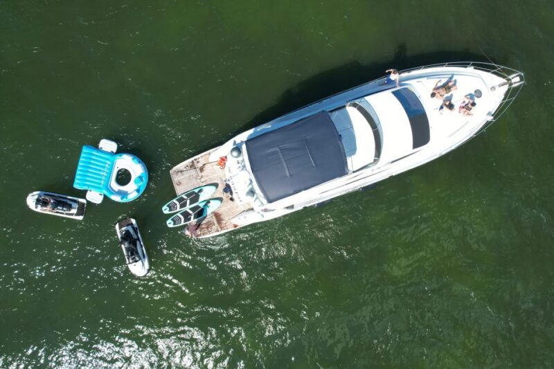 Miami Yacht Rental with Jetski, paddleboards, Inflatables - The Sum Up