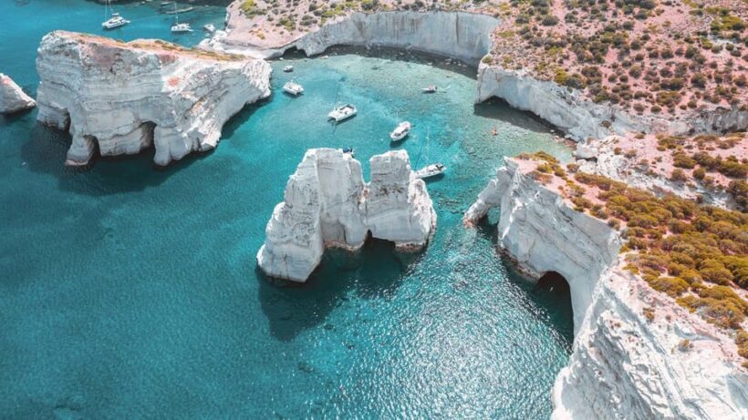 Milos: Kleftiko Semi Private Sailing Cruise with Lunch - Starting Off: Meeting at Adamas and Setting Sail