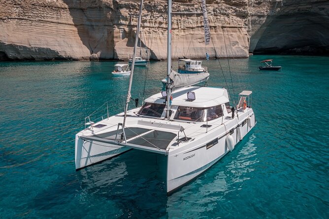 Milos Private Half-Day Catamaran Cruise to Kleftiko with Lunch - Key Points