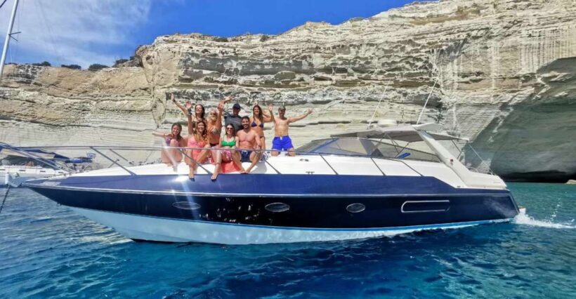 Milos: Private Motor yacht cruise to Kleftiko - Sykia - The Sum Up