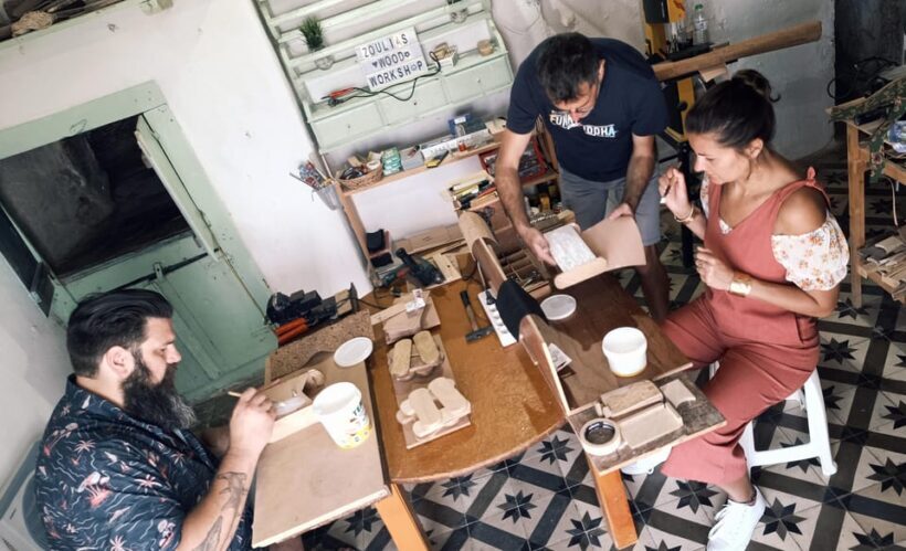 Milos: Zoulias Wood Workshop Experience,craft a wooden bag - Key Points