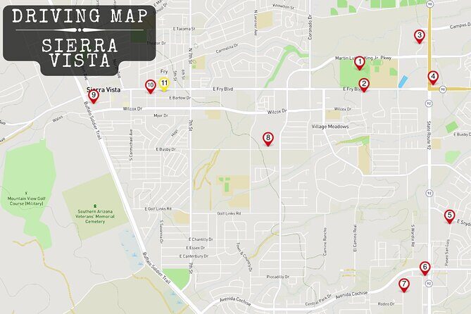 Murder Mystery Detective Experience in Sierra Vista AZ - The Route and Locations