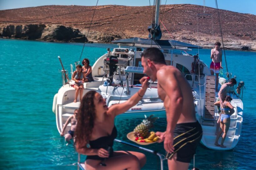 Mykonos: Catamaran Cruise with Lunch, Drinks and Transfer - The Traditional Greek Lunch