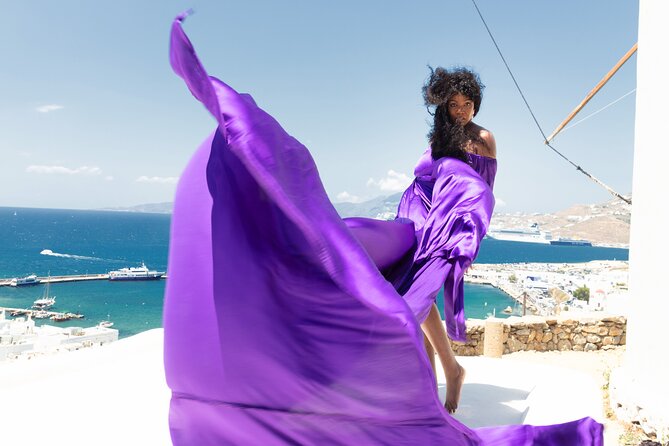 Mykonos Flying Dress High End Professional Photographer - The Sum Up
