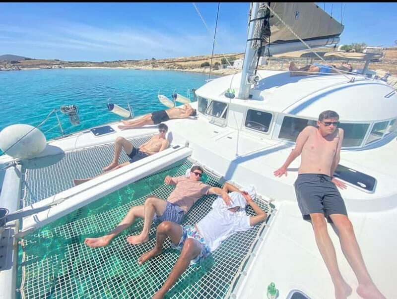 Mykonos: Rhenia Island Catamaran Cruise with Meal and Drinks - FAQ