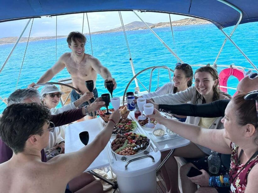 Mykonos: Rhenia Island Sunset Cruise with Transfer and Meal - The Sum Up