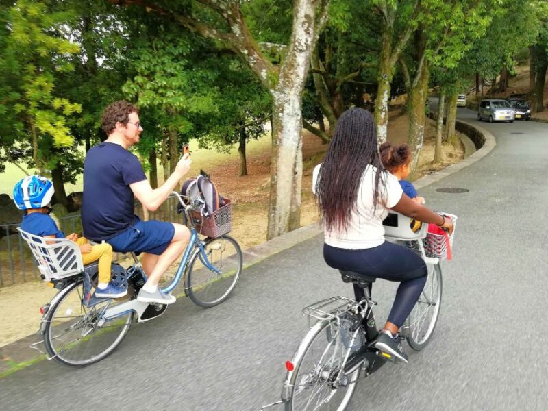 Nara: Nara Park Private Family Bike Tour With Lunch - Guided Cycling Experience