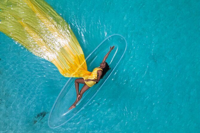 Nassau Clear Kayak Drone Photoshoot- Floating Dress - The Experience: Details and Insights