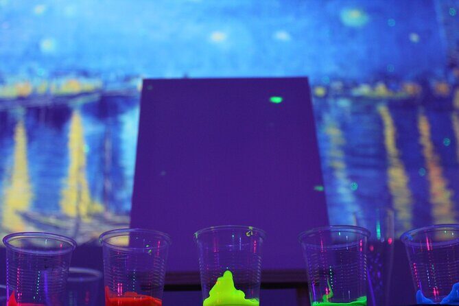 NEON Starry Night Sip and Paint Experience - A Worthwhile Investment in Creativity