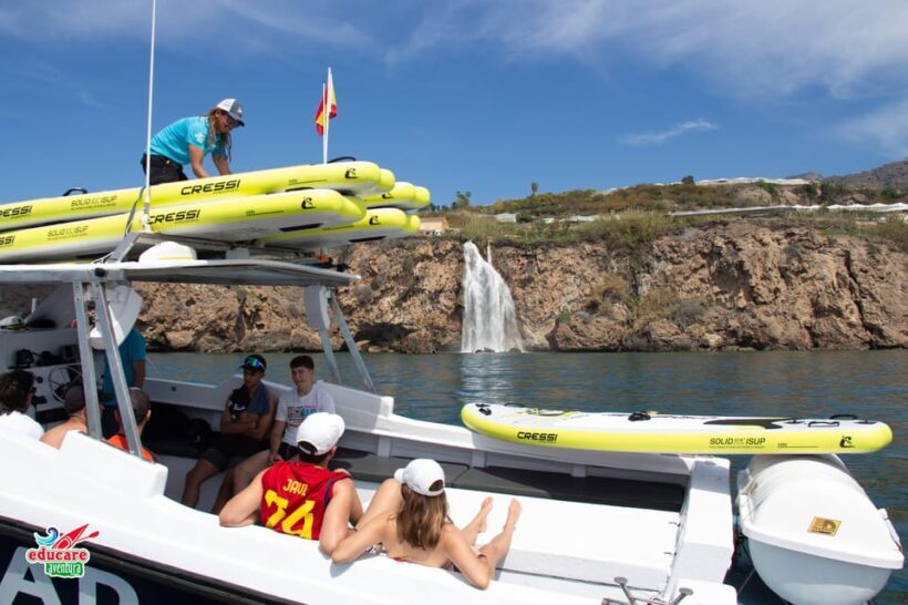 Nerja: Maro Waterfall Boat Trip with Paddleboarding & Drink - The Itinerary in Detail