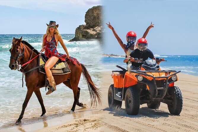 NEW!! Combo ATV & Horseback Ride. Beach & Desert. Tequila Tasting - An Exciting Blend of Adventure and Authenticity in Cabo San Lucas